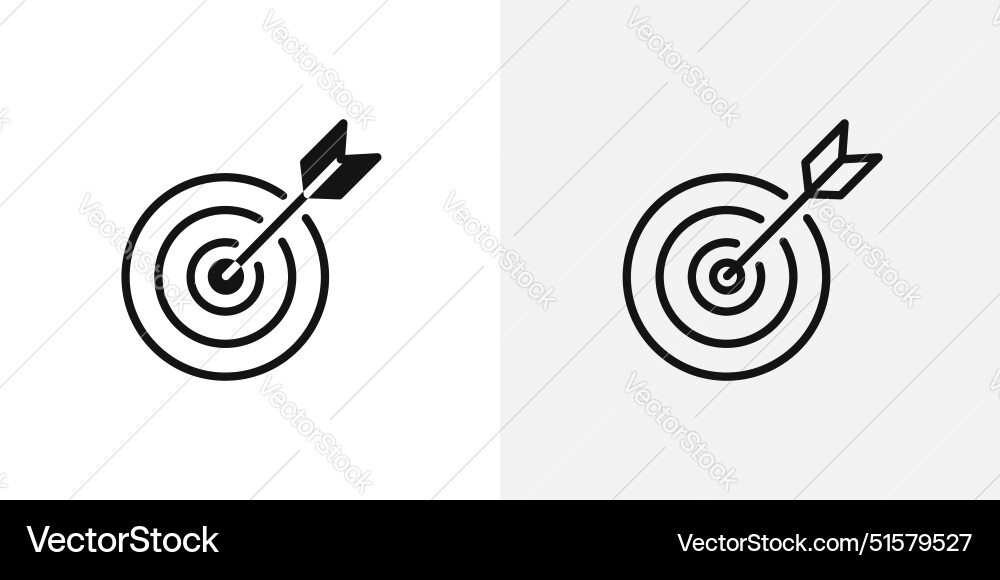 Bullseye icon set Royalty Free Vector Image - VectorStock