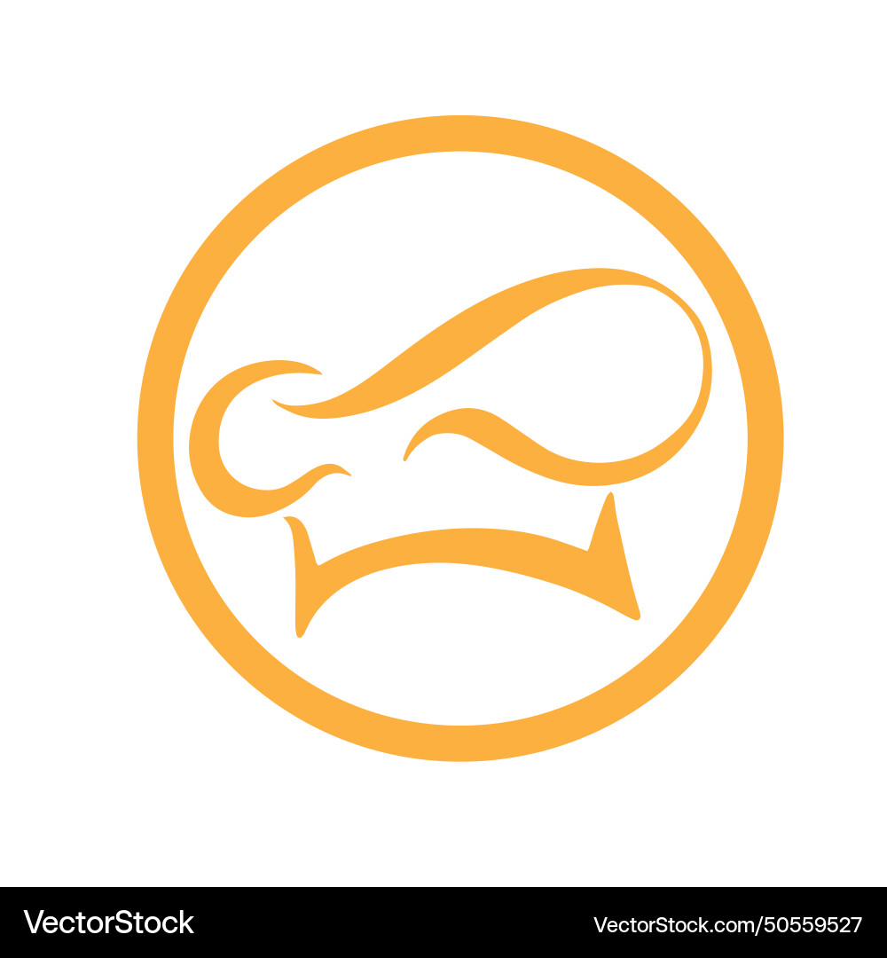 Chef hat logo design template Royalty Free Vector Image