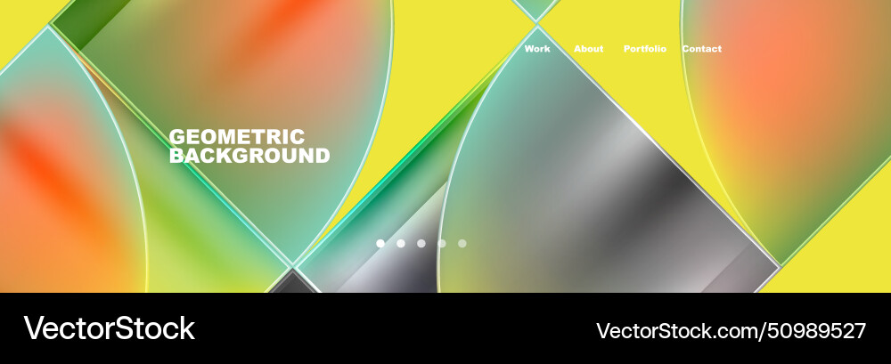 Colorful geometric background with liquid triangle