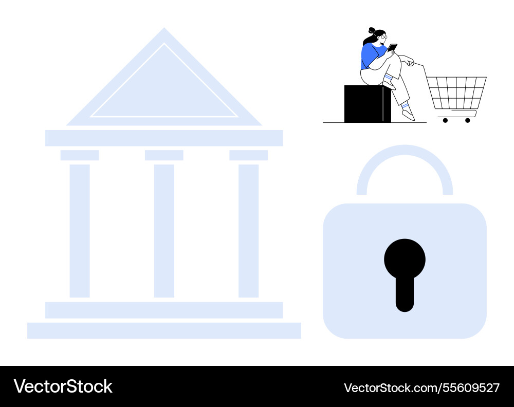 Digital security in online banking and e-commerce Vector Image