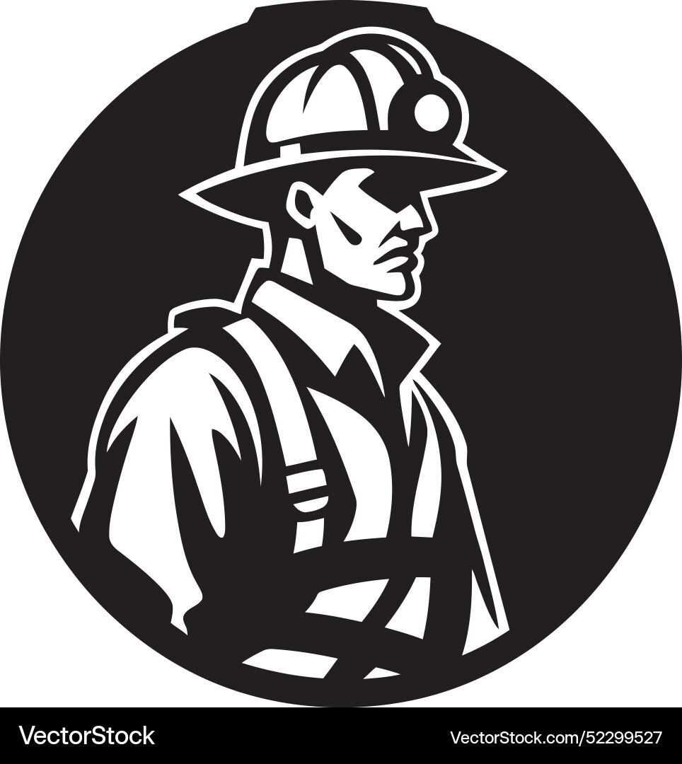 Dynamic fire brigade symbolblack and white Vector Image