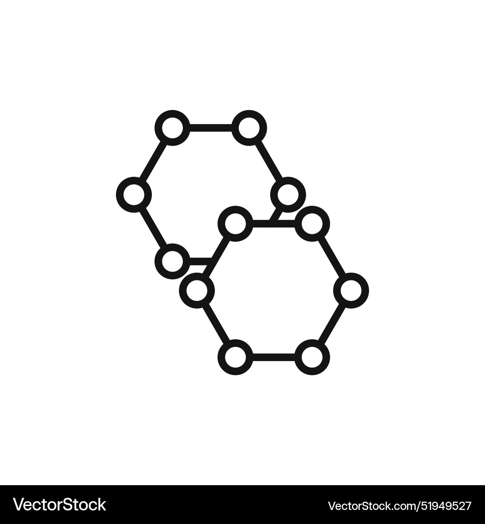 Graphene logo sign outline Royalty Free Vector Image