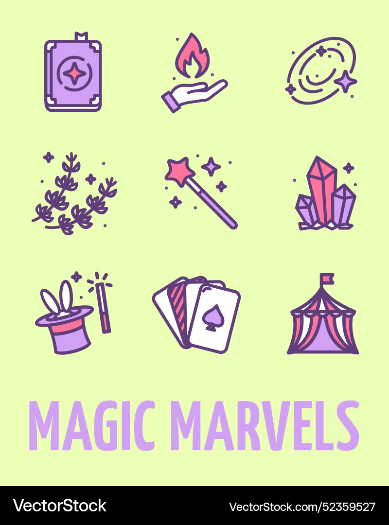 Halloween magic marvels placard poster banner card
