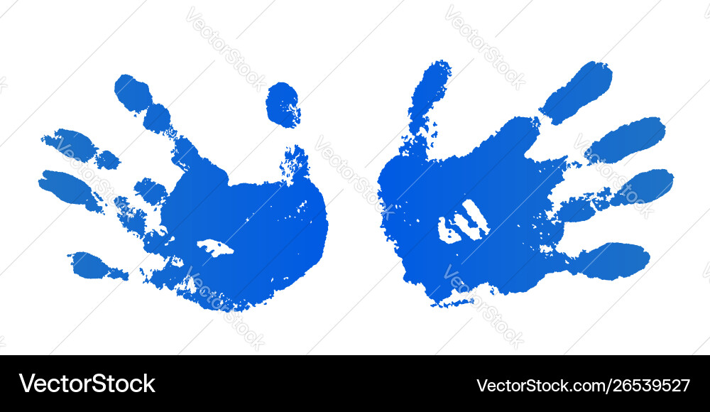 Hand paint print set isolated white background Vector Image