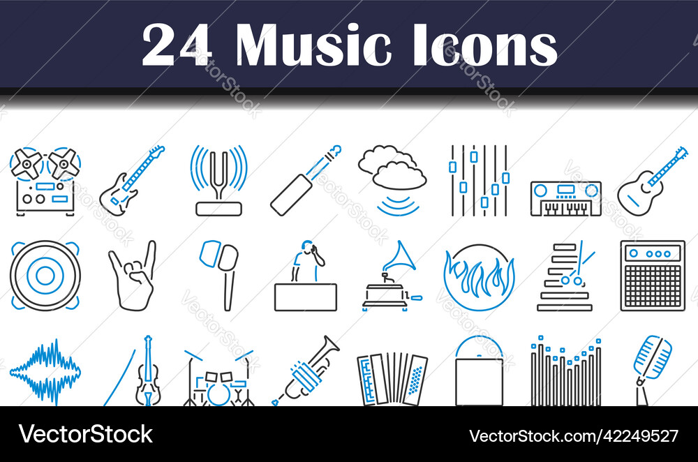 Music icon set Royalty Free Vector Image - VectorStock