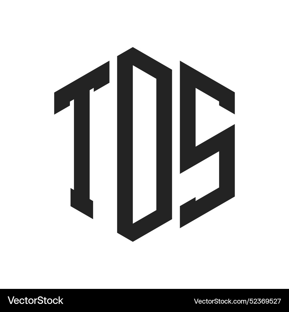 Tds logo design initial letter tds monogram logo Vector Image