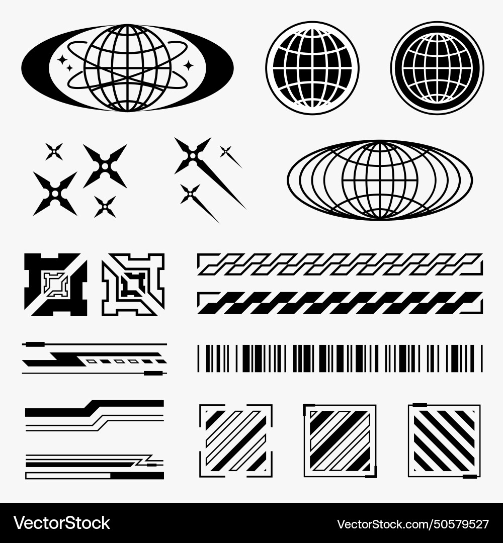 Urban Streetwear Elements For Clothing Royalty Free Vector