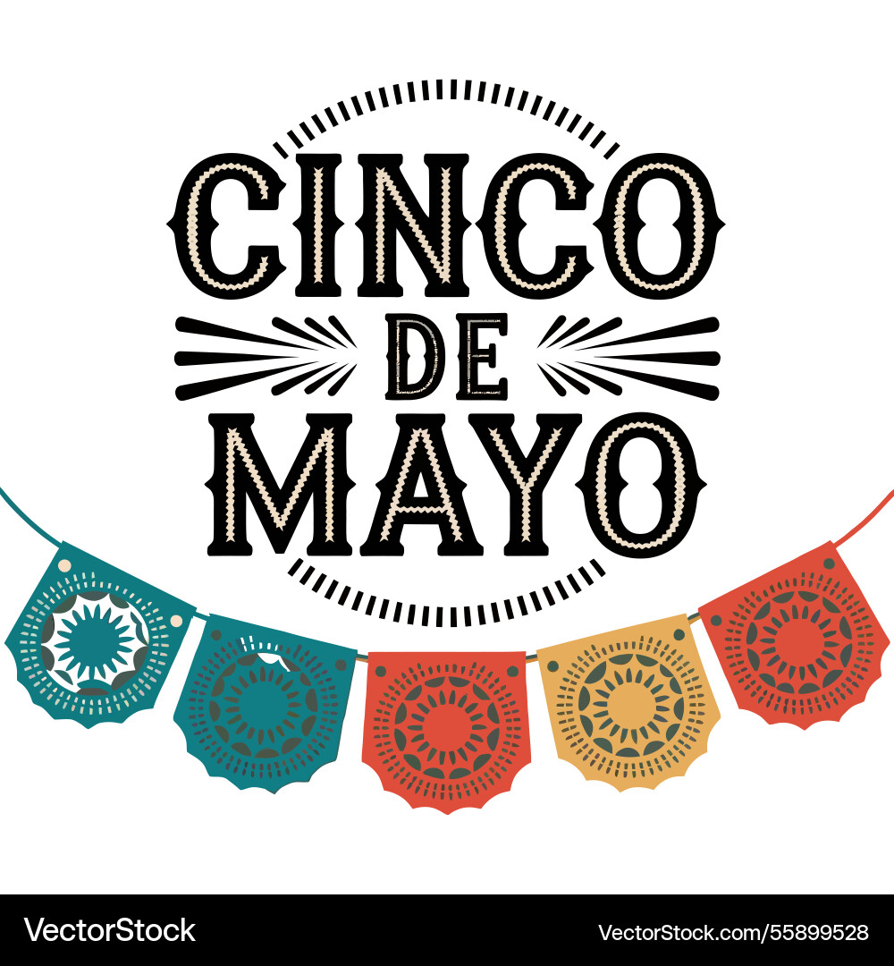 Colorful Cinco de Mayo Banner Royalty Free Vector Image