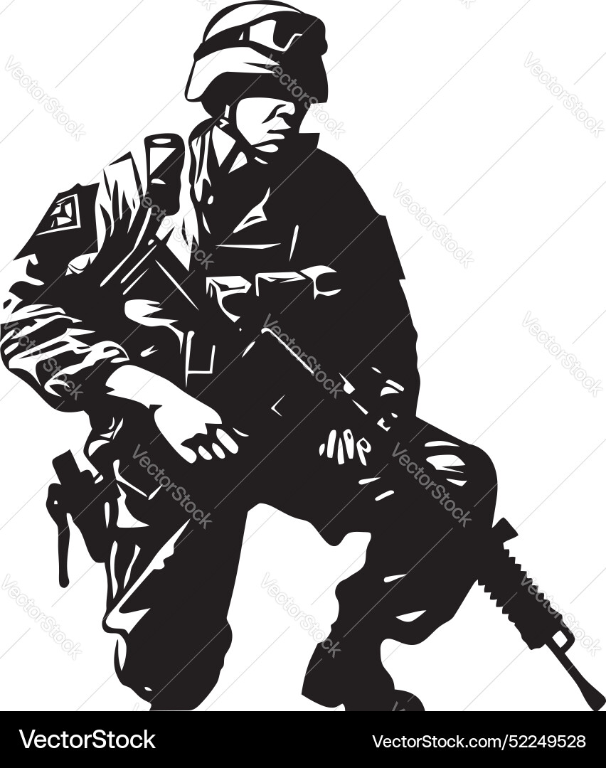 Combat precision elegant design for soldier with Vector Image