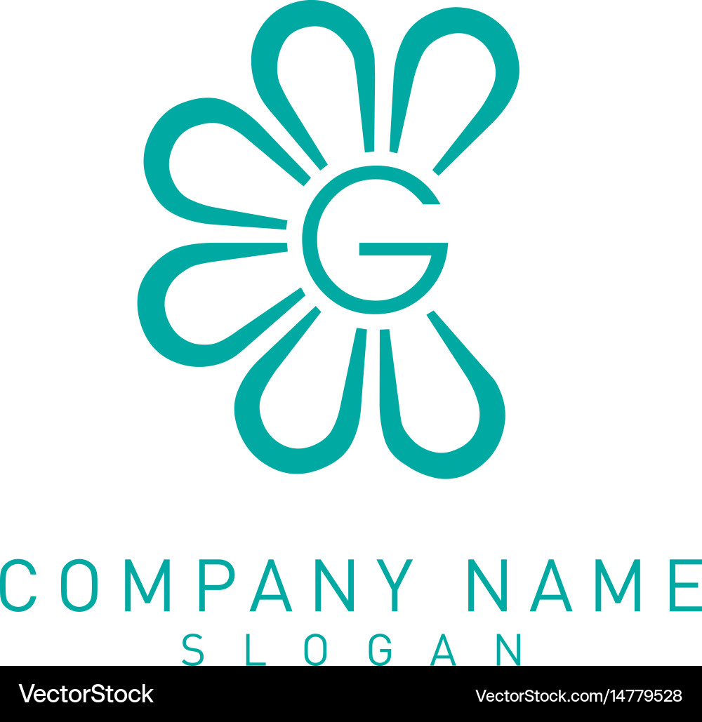Flower g logo Royalty Free Vector Image - VectorStock