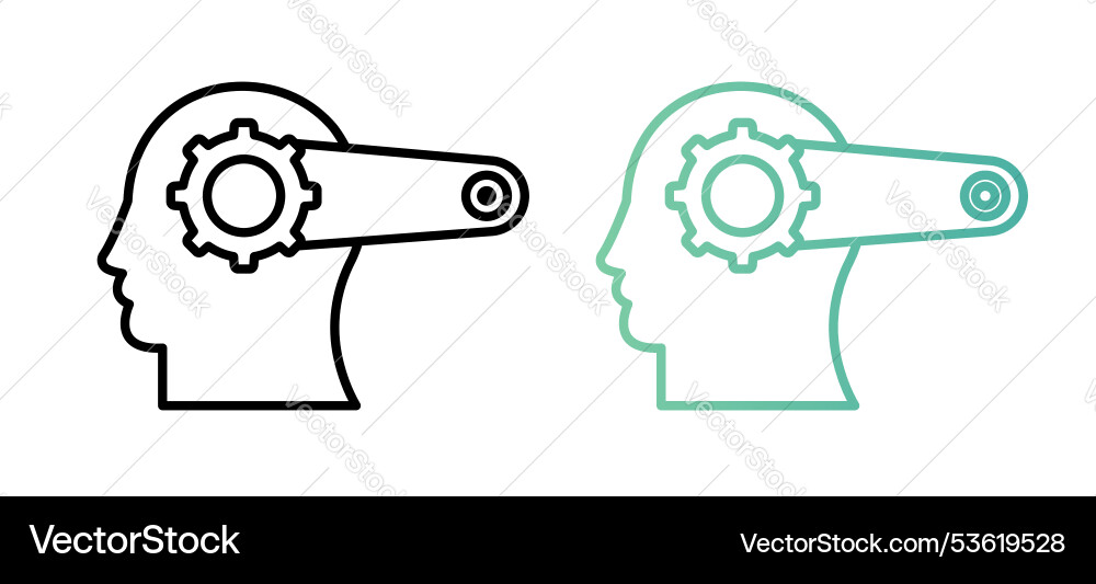 Interpretation icon set critical data analysis Vector Image