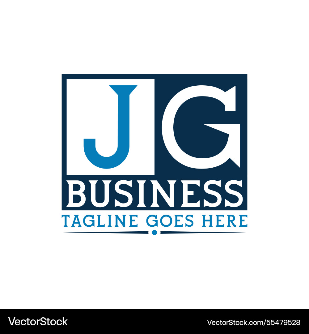 Jg logo letter business design Royalty Free Vector Image
