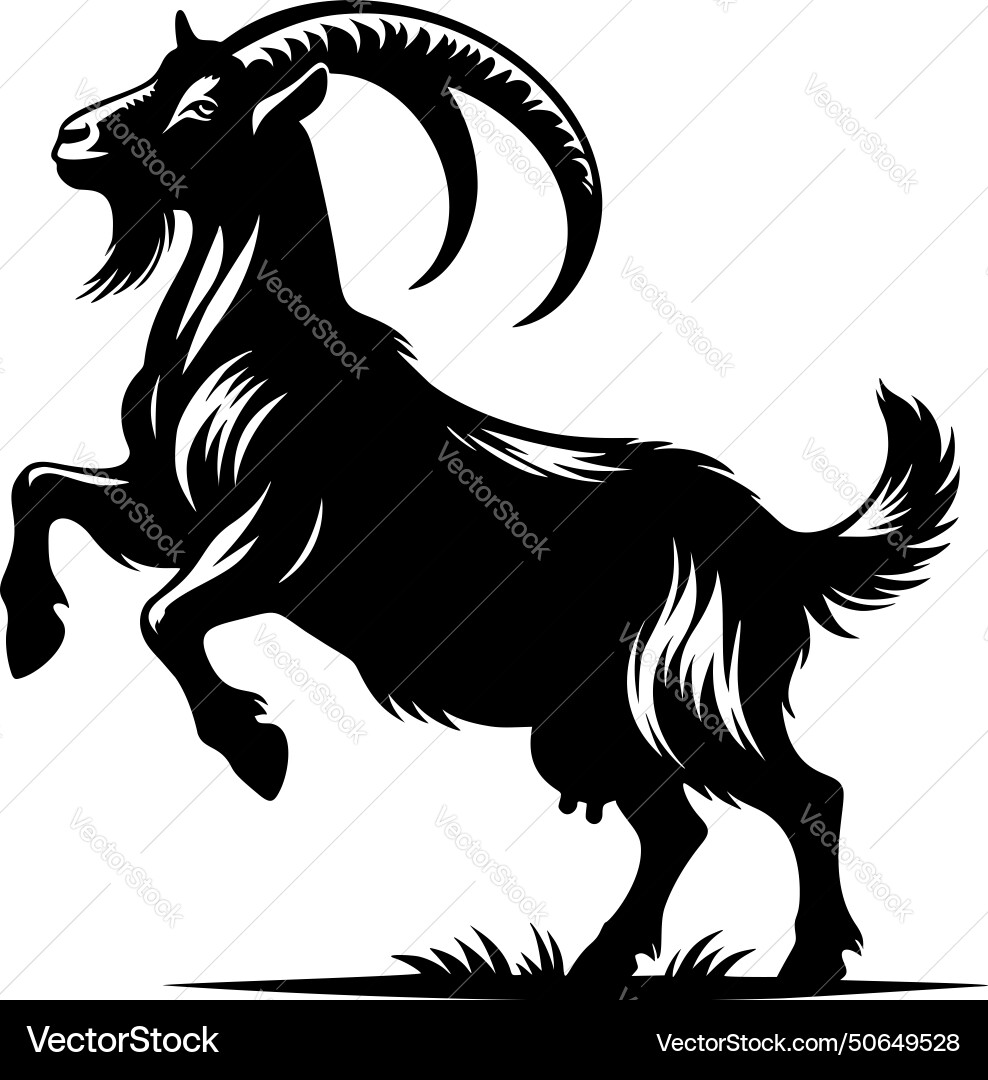Majestic standing goat Royalty Free Vector Image