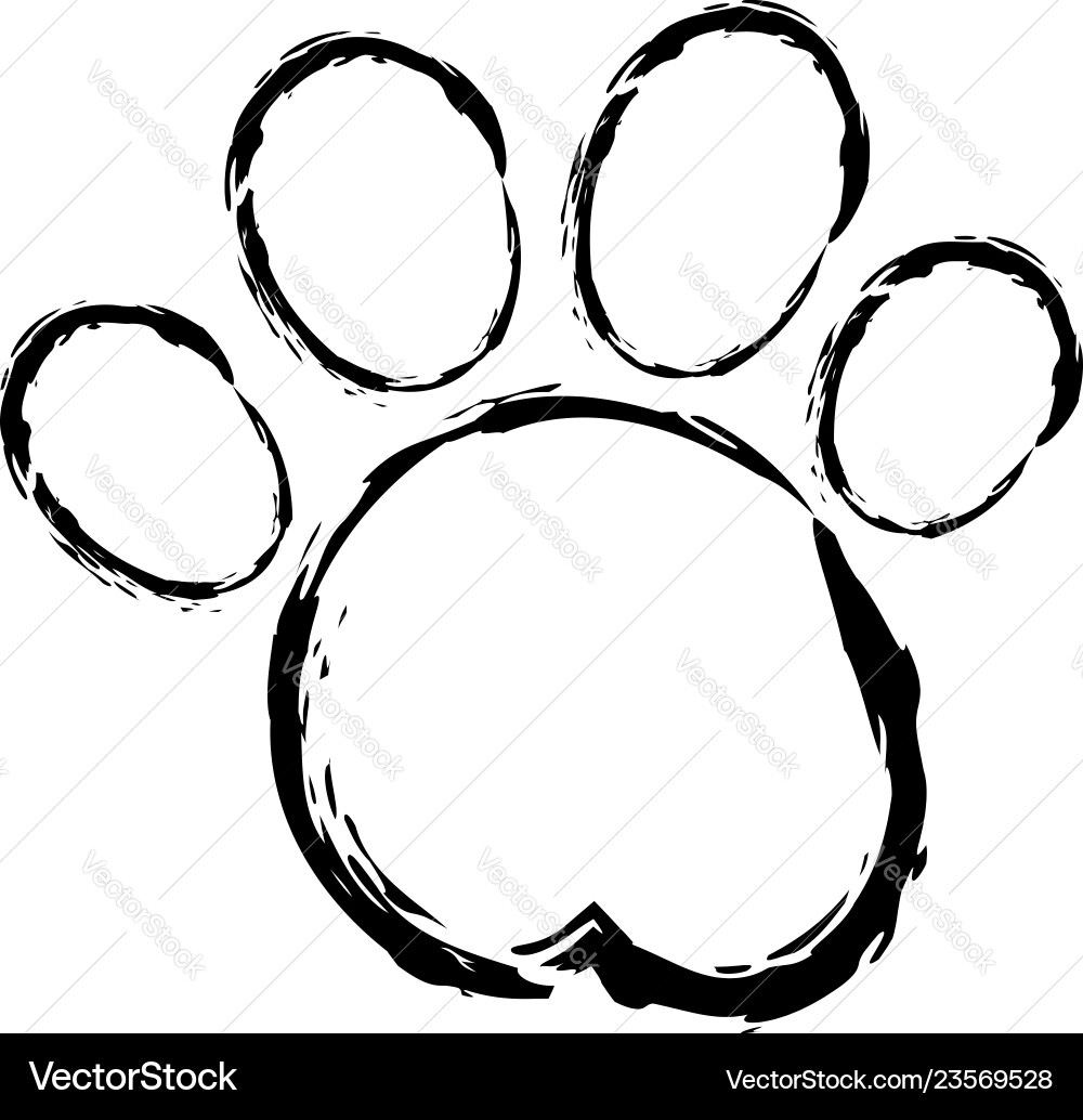 Paw print Royalty Free Vector Image - VectorStock