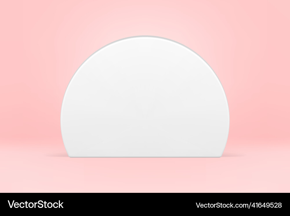 Realistic white glossy vertical podium 3d template