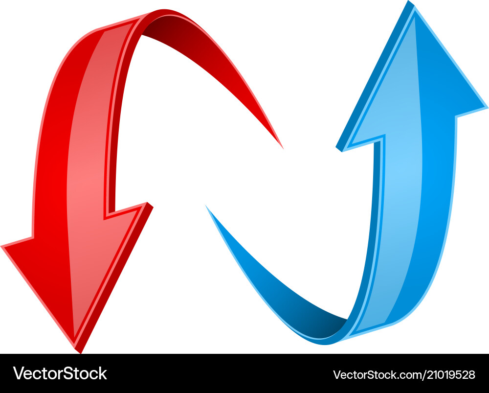 Blue And Red Arrow Pointing Down Logo
