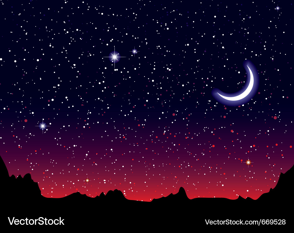 Red sky at night Royalty Free Vector Image - VectorStock
