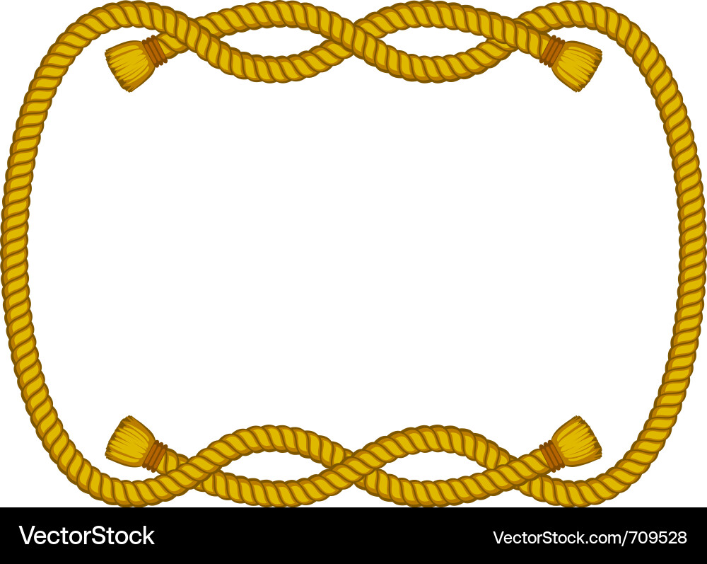 Rope frame Royalty Free Vector Image - VectorStock