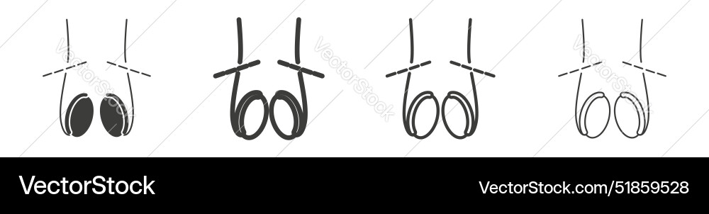 Vasectomy icon set in black color Royalty Free Vector Image
