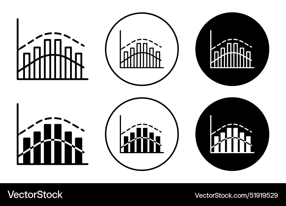 Average icon collection of outline thin line Vector Image