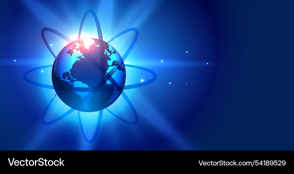 Blue planet earth with connection lines background