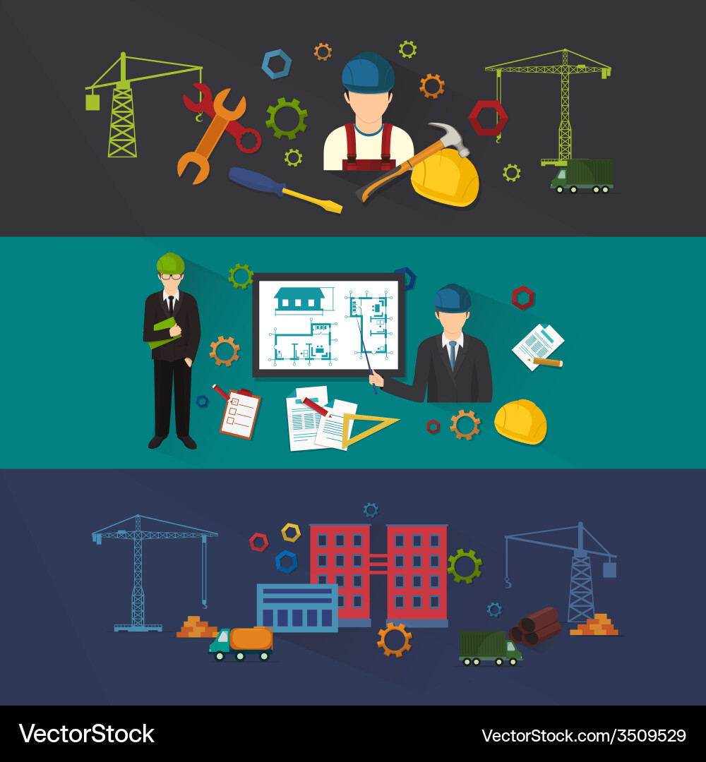 Engineer construction industrial factory Vector Image