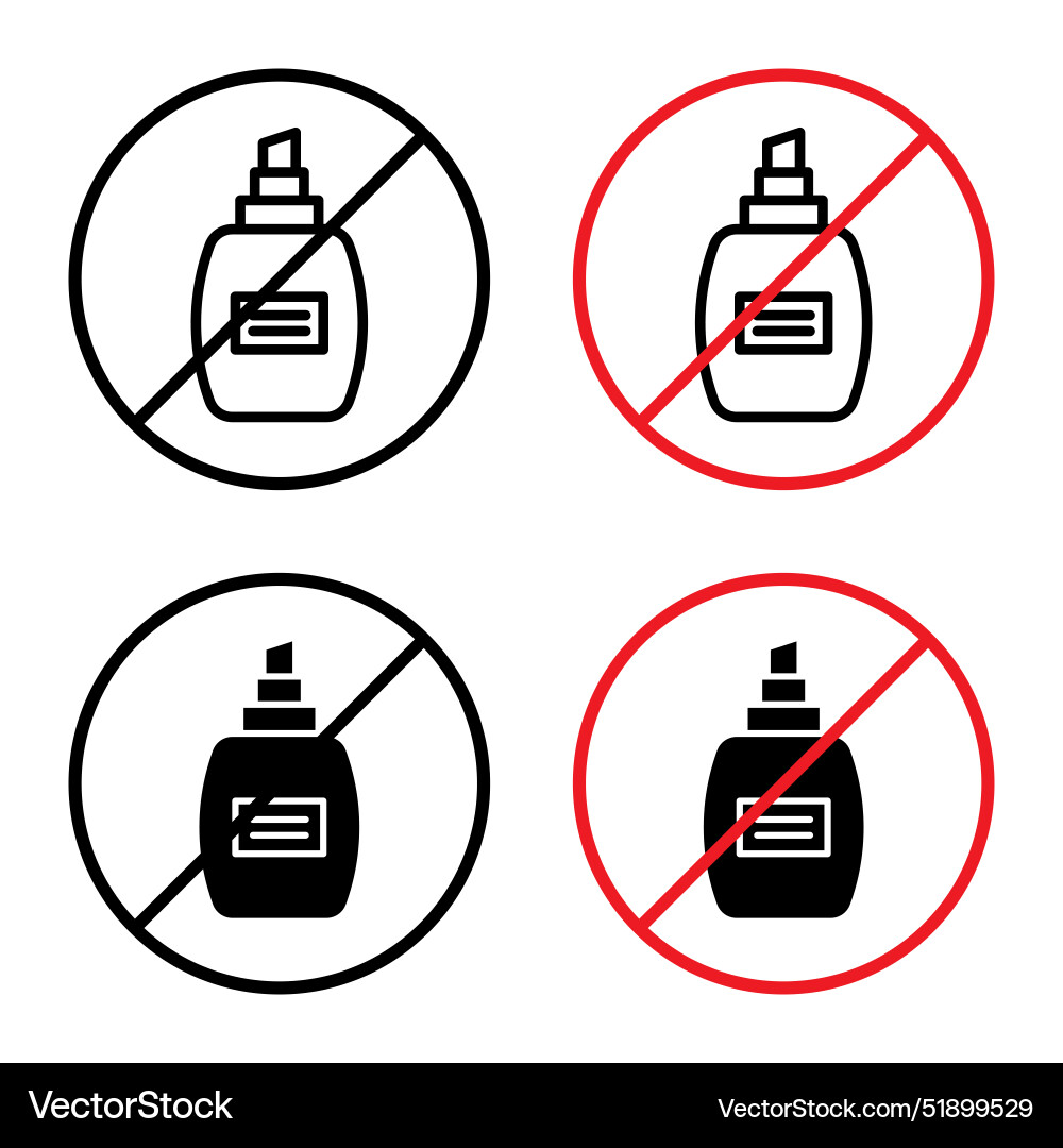 Forbidden perfume sign for allergy alerts Vector Image