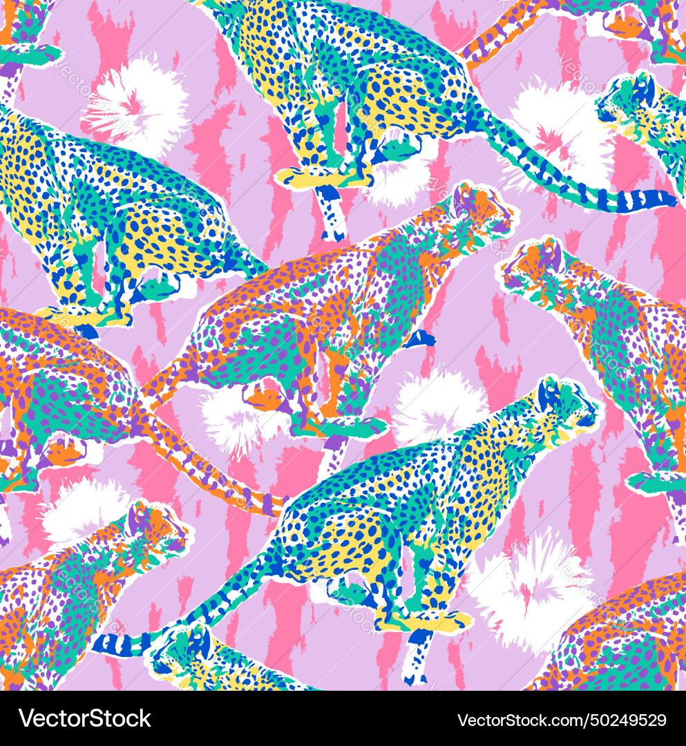 Leopard seamless pattern Royalty Free Vector Image