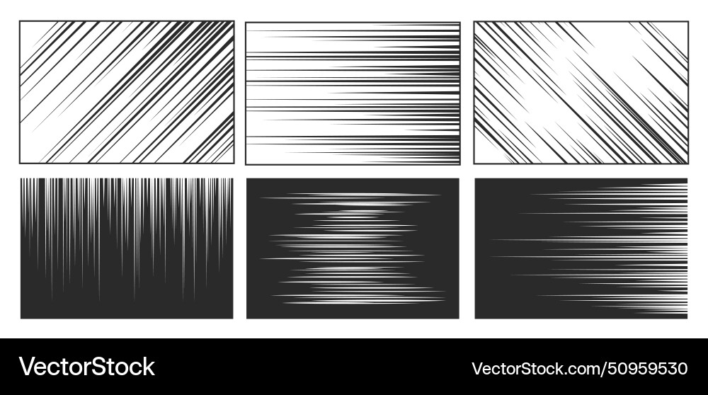 Comic speed lines used in manga anime Royalty Free Vector