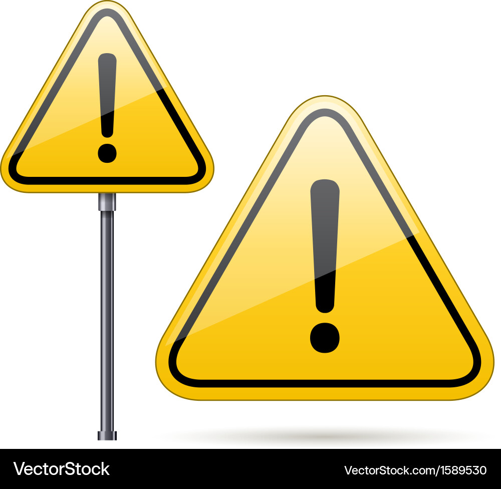 Danger warning sign Royalty Free Vector Image - VectorStock
