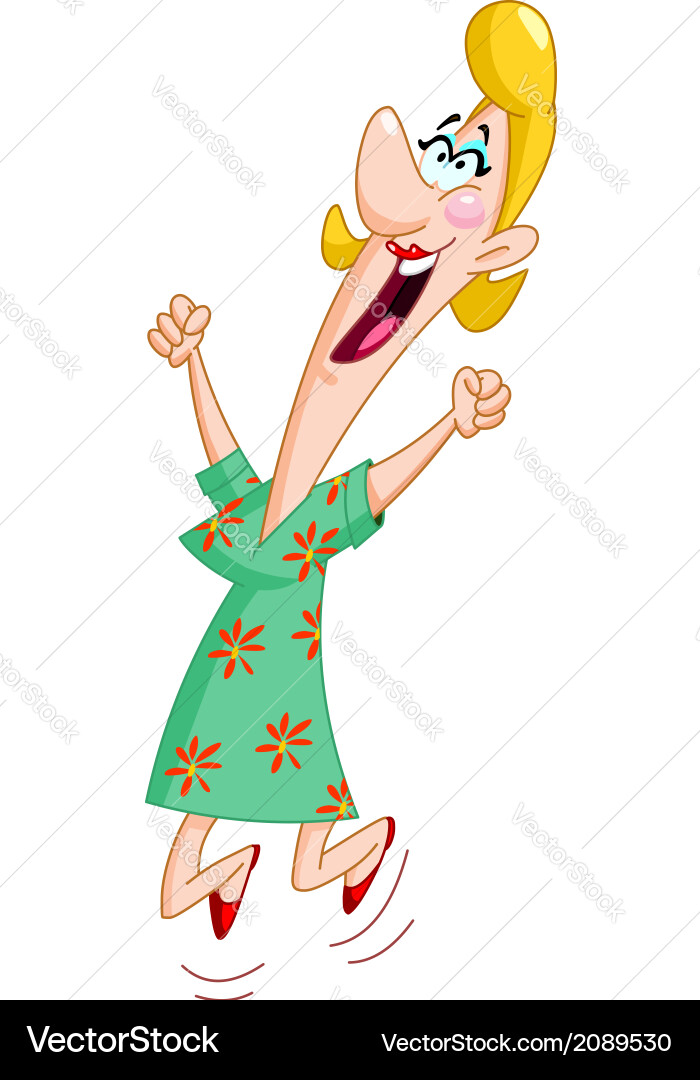 Happy woman Royalty Free Vector Image - VectorStock