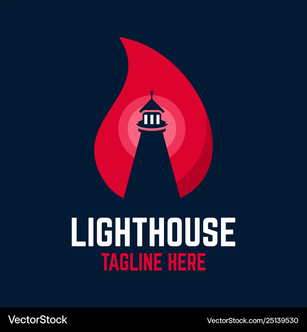 Modern lighthouse logo Royalty Free Vector Image