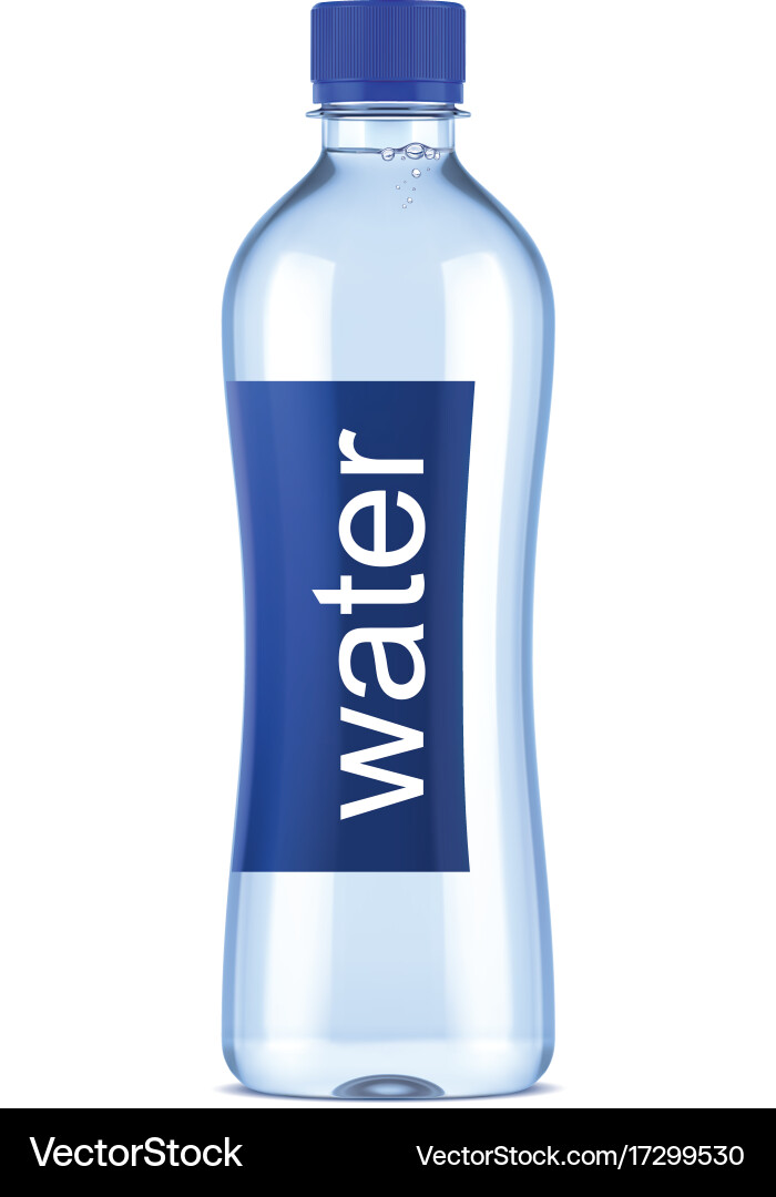 Plastic bottle of clean water Royalty Free Vector Image