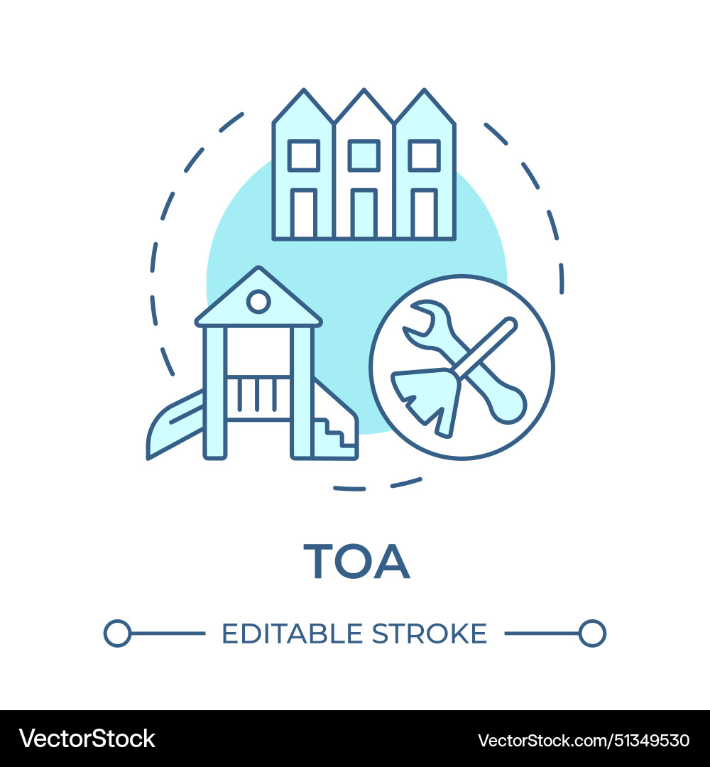 Toa soft blue concept icon Royalty Free Vector Image
