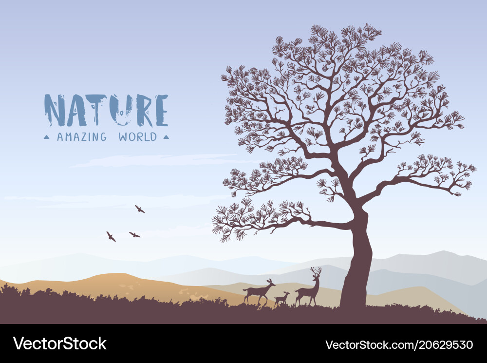Tree nature Royalty Free Vector Image - VectorStock