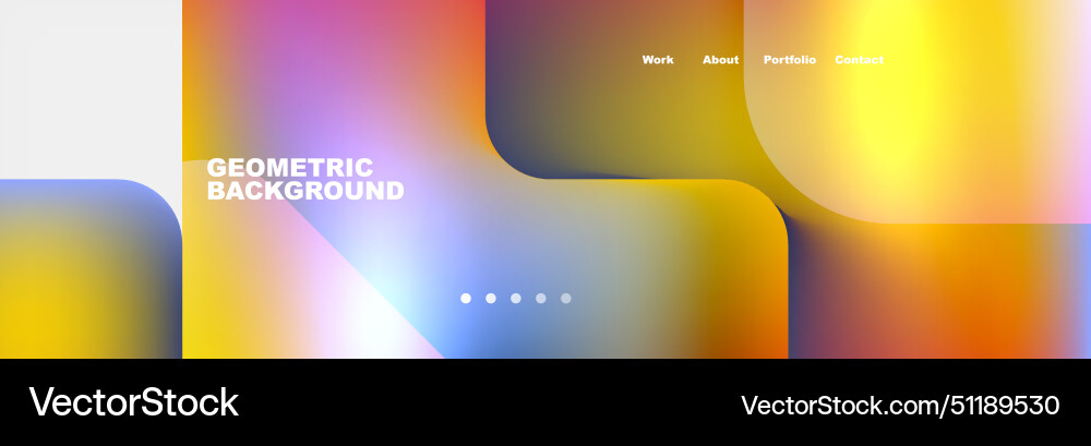 Vibrant geometric background with colorful rainbow
