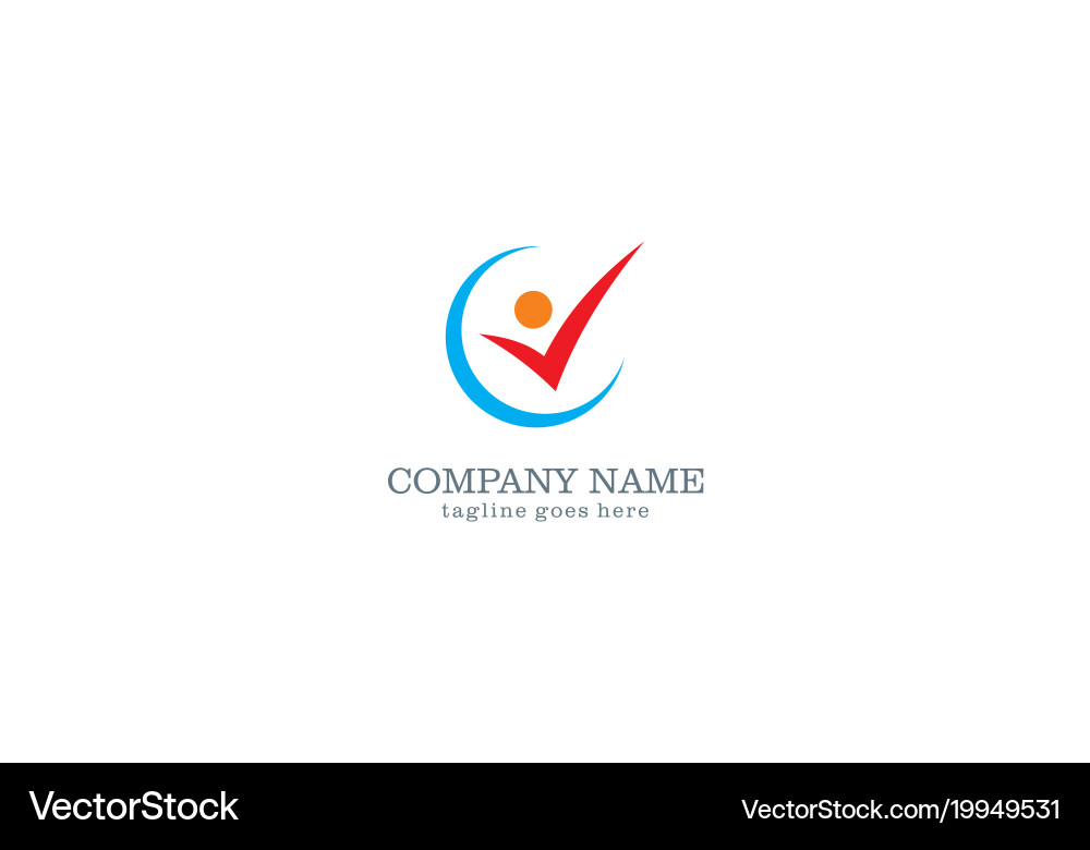 Active check logo design Royalty Free Vector Image