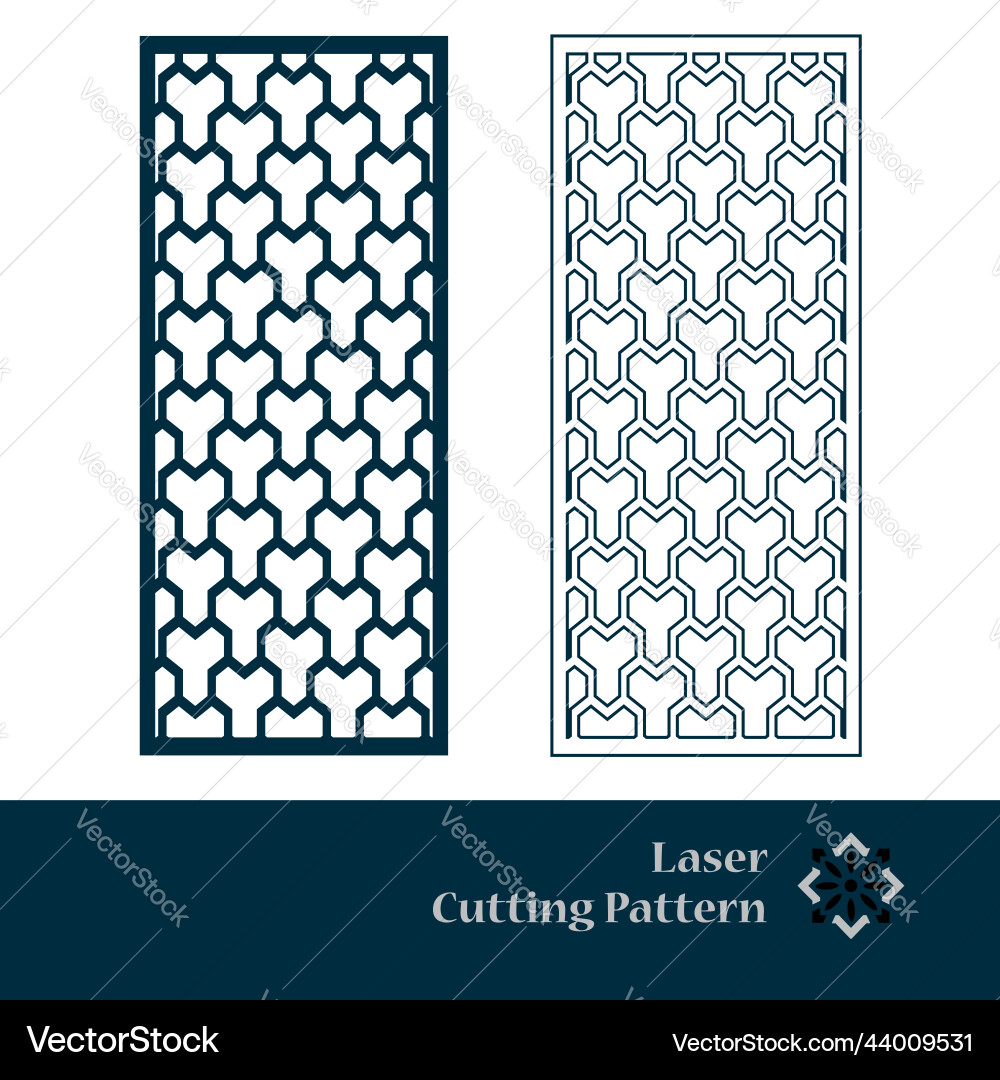 Art deco laser cut pattern decorative panel Vector Image