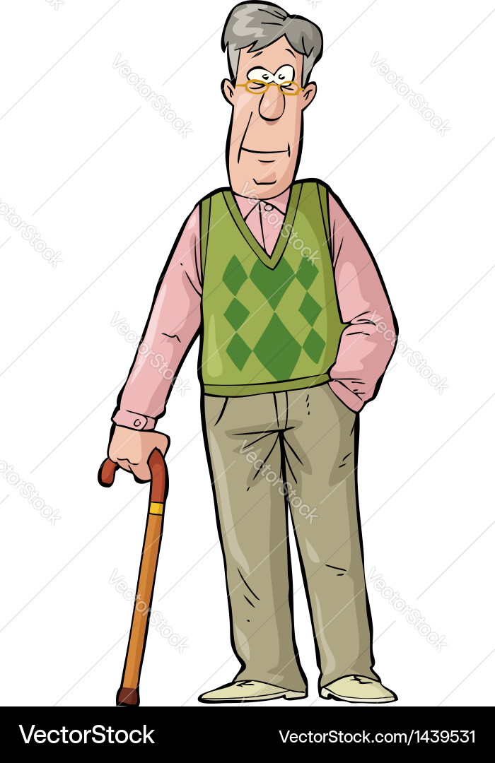 Elderly man Royalty Free Vector Image - VectorStock