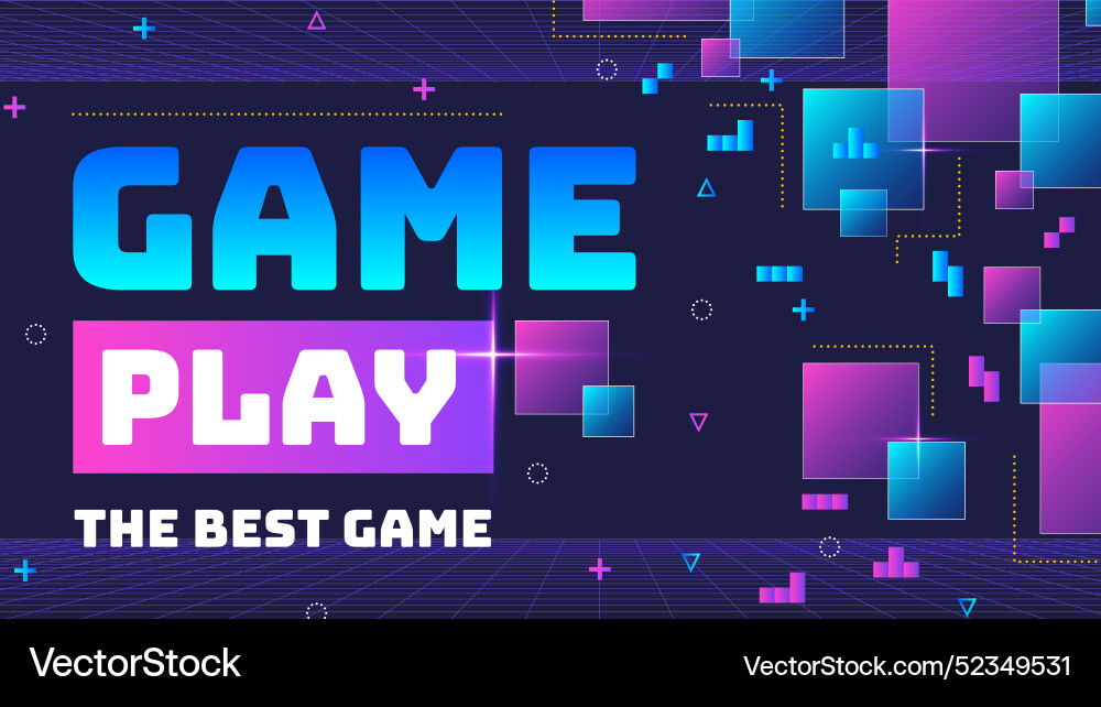 Gaming youtube thumbnail template design Vector Image
