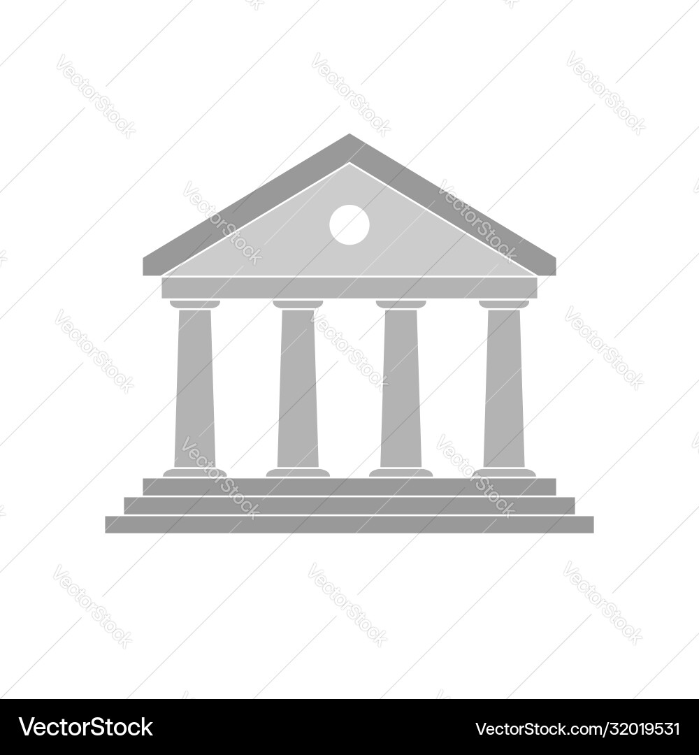 Grey building Royalty Free Vector Image - VectorStock
