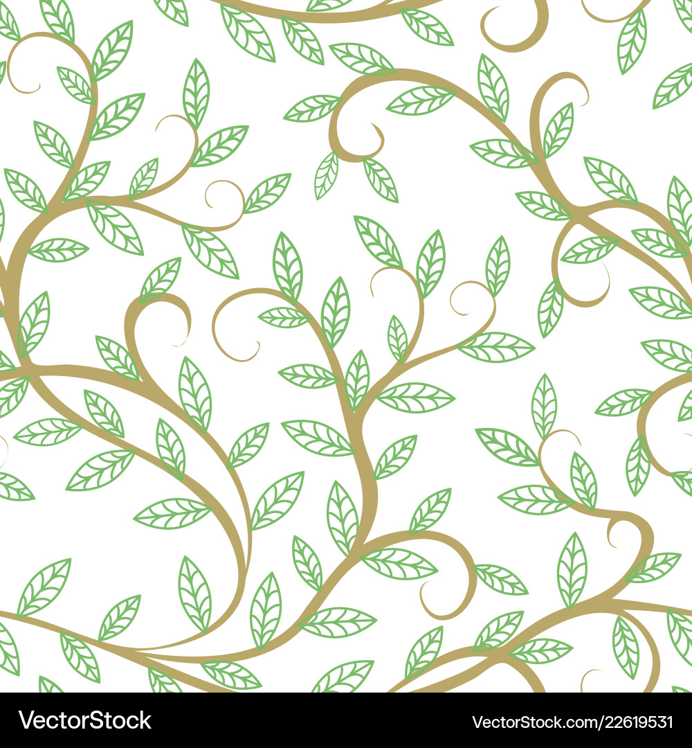 Leaves pattern Royalty Free Vector Image - VectorStock
