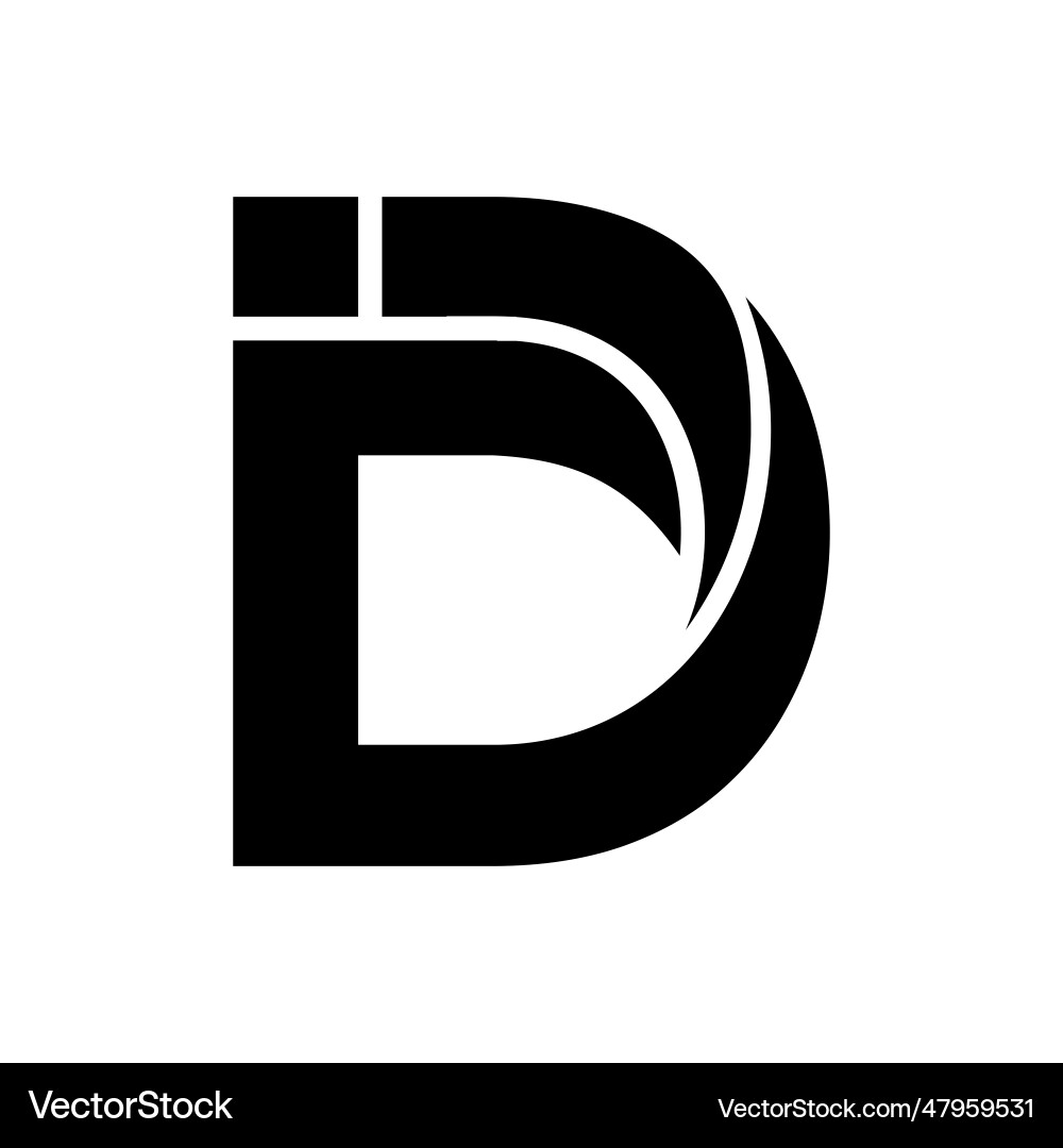 Letter d and i logo design Royalty Free Vector Image