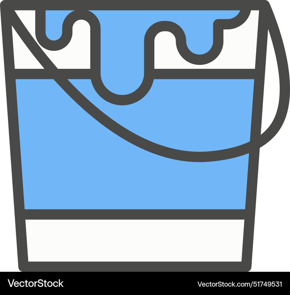 Paint bucket icon isolated Royalty Free Vector Image