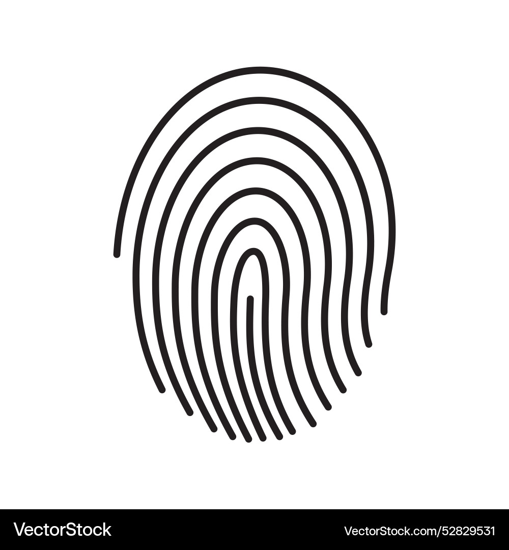 Security access concept fingerprint line Vector Image