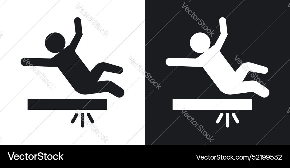 Accident icon set in solid style Royalty Free Vector Image