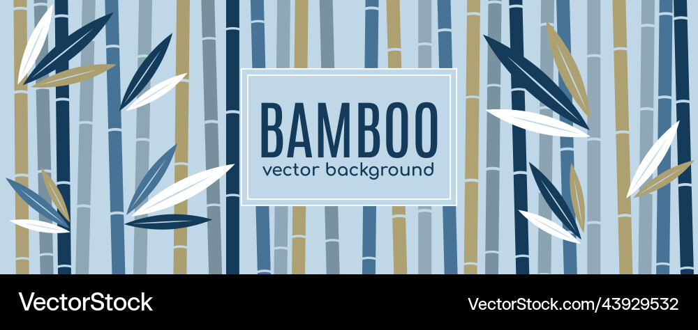 Bamboo background banner Royalty Free Vector Image
