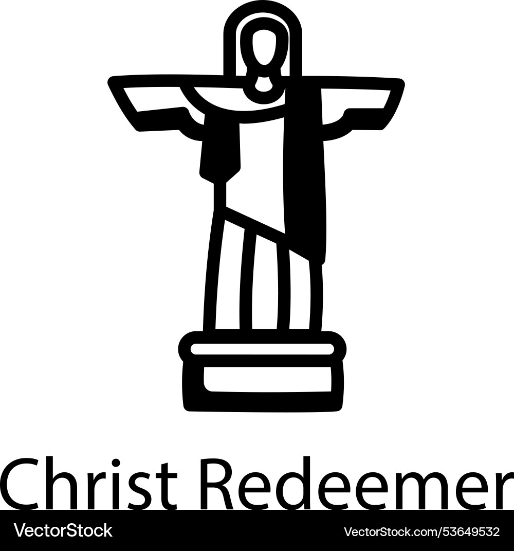 Christ redeemer Royalty Free Vector Image - VectorStock