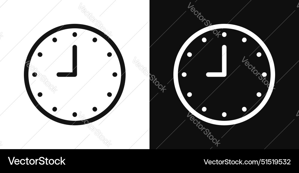 Clock nine icon Royalty Free Vector Image - VectorStock