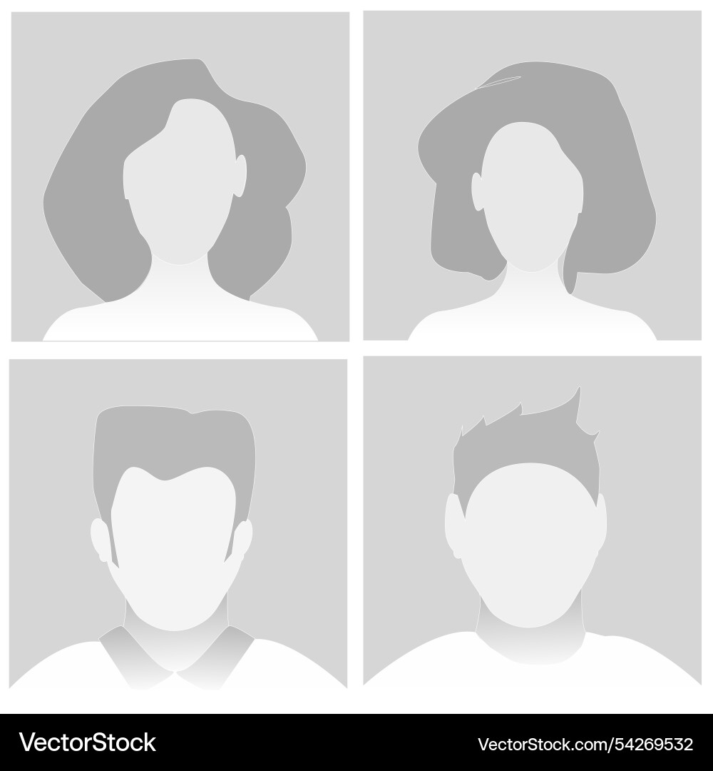 Default placeholder avatar profile on gray Vector Image